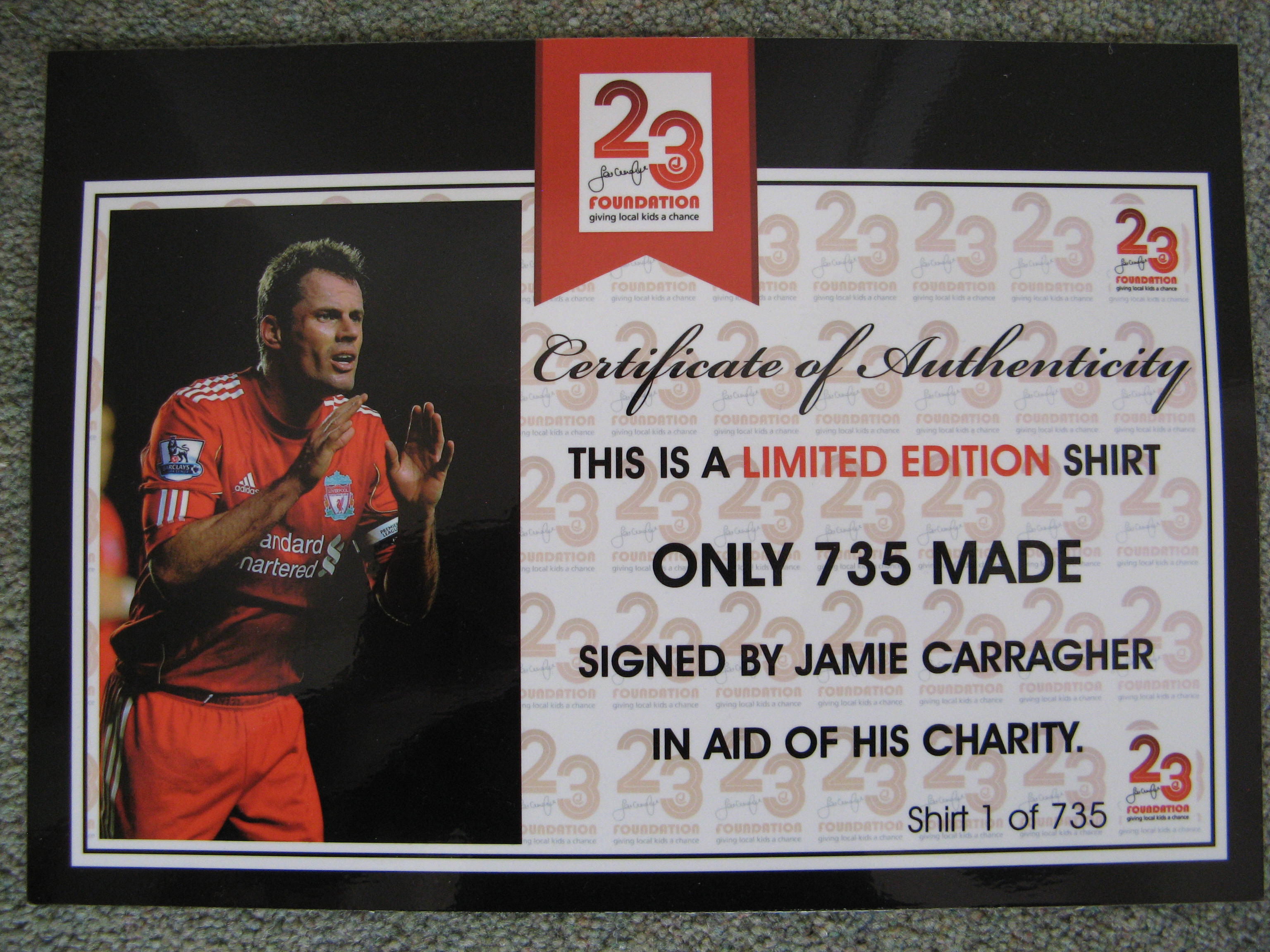 Pre Order : Jamie Carragher special edition - last ever shirt and ...