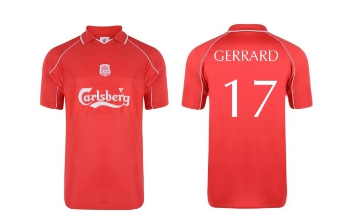 Win a Gerrard shirt from the trophy laden 2000/01 season
