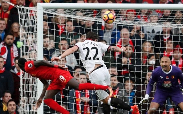 (Video) Mane scores with brilliant flick-header for Liverpool v Watford