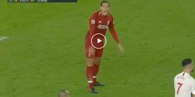 Watch Van Dijk go crazy at Trent late on in Brighton win