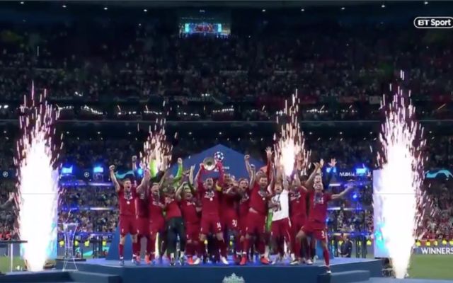 Video: LFC captain Henderson lifts CL trophy after Spurs win