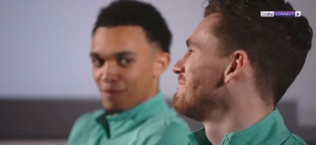 (Video) Robertson names Trent Liverpool's best full-back