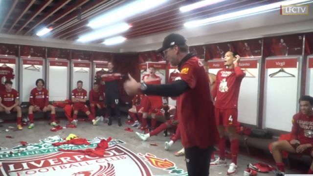 (Video) Incredible dressing room scenes as Klopp leads epic post-match ...