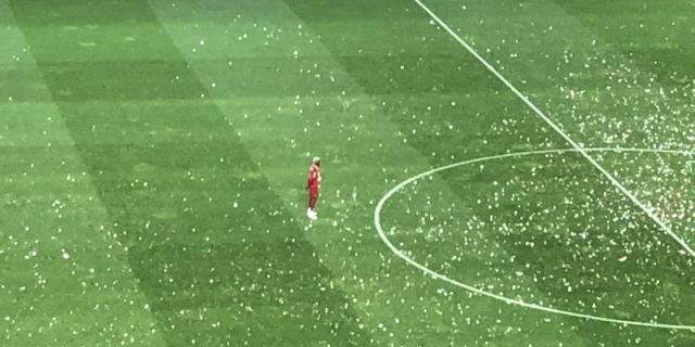 (Video) Origi last to leave the pitch as he stares at the Kop in awe ...