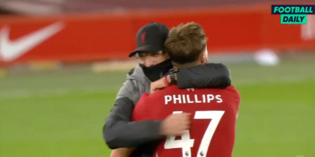 (Video) Smiling Jurgen Klopp hugs Nat Phillips after MOTM performance ...