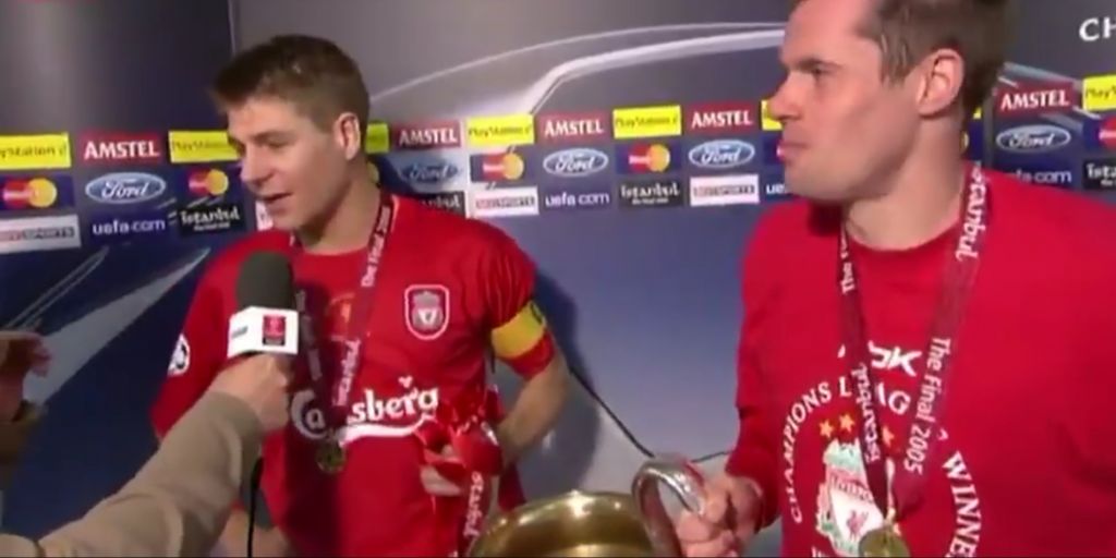 (Video) Throwback to Gerrard & Carragher interview after winning the ...
