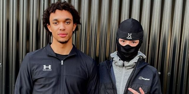Trent Alexander-Arnold pictured with rapper Hazey