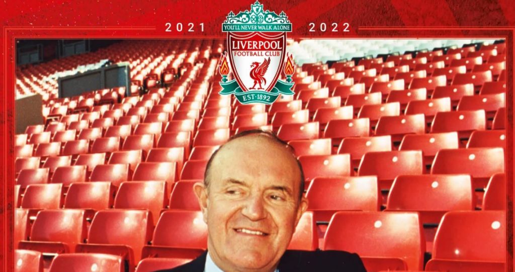 Tribute to Peter Robinson in Liverpool matchday programme
