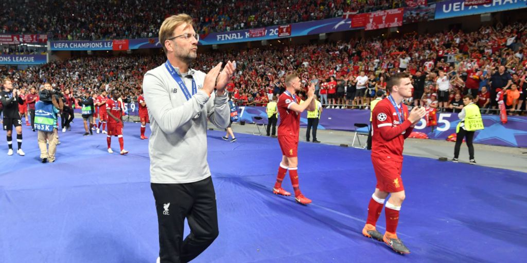 Klopp on posing with 'a vase pretending it was the trophy'