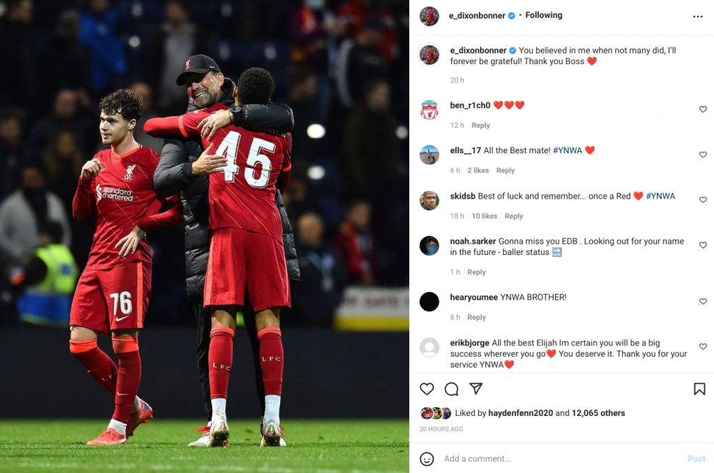 Elijah Dixon-Bonner pens emotional goodbye message