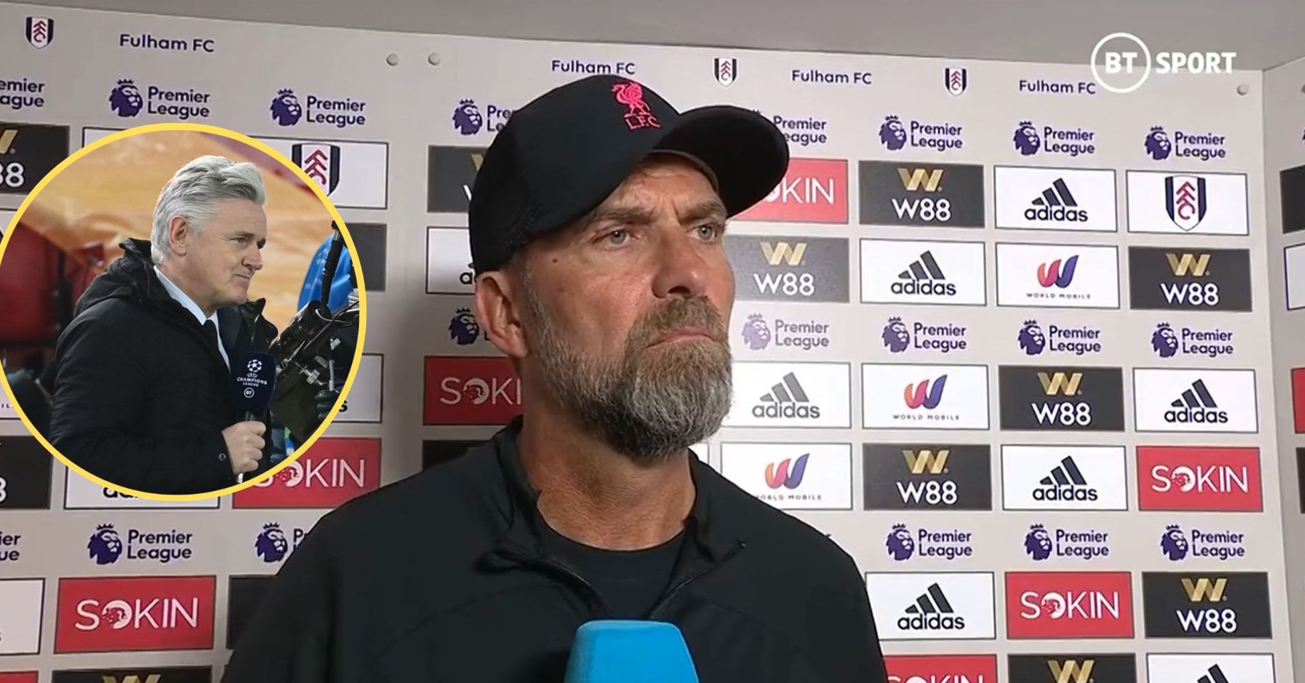 (Video) Klopp corrects Des Kelly over controversial moment in Fulham tie