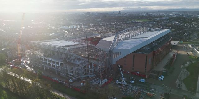 Anfield Road End update ahead of roof being removed from the stadium