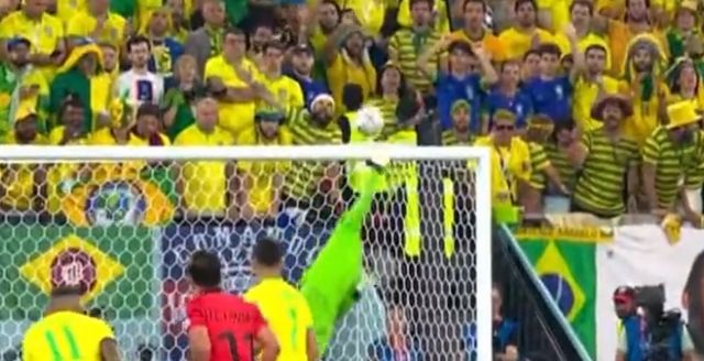 (Video) Watch Alisson's superb save as Brazil decimate South Korea