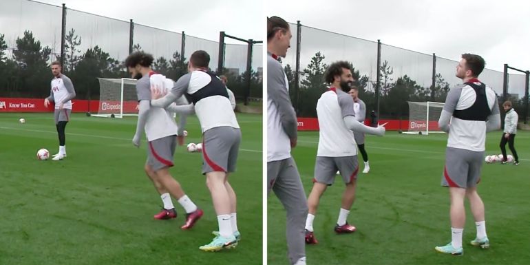 Salah can't help but mock Robertson after brilliant rondo moment