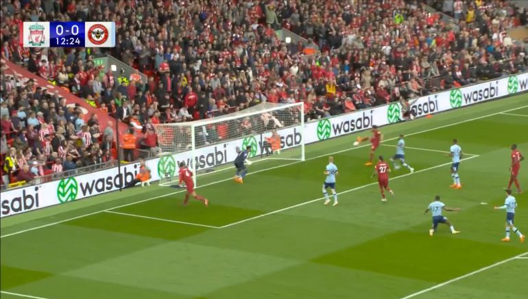 (Video) Salah's 100th Anfield goal gives Liverpool the lead v Brentford