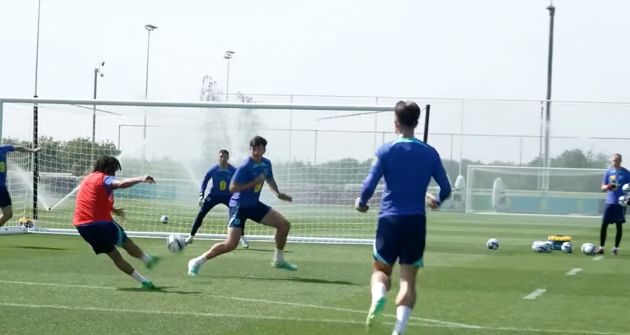 (Video) Alexander-Arnold's stunning strike during England training