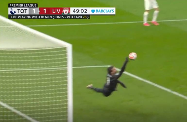 (Video) Alisson produces outstanding double save to thwart Tottenham