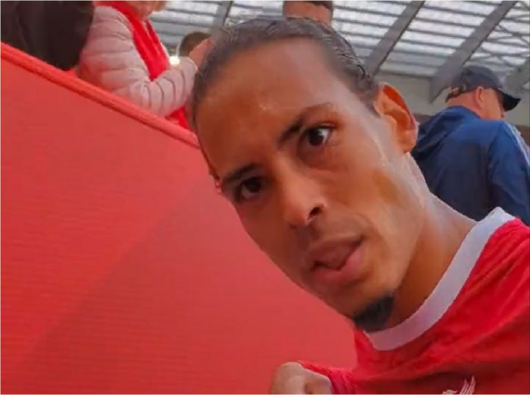 (Video) Van Dijk screams two-word exclamation after Liverpool victory