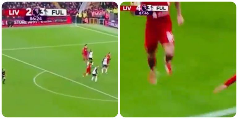 (Video) Watch Liverpool go from 2-3 down to 4-3 up v Fulham in 80 seconds