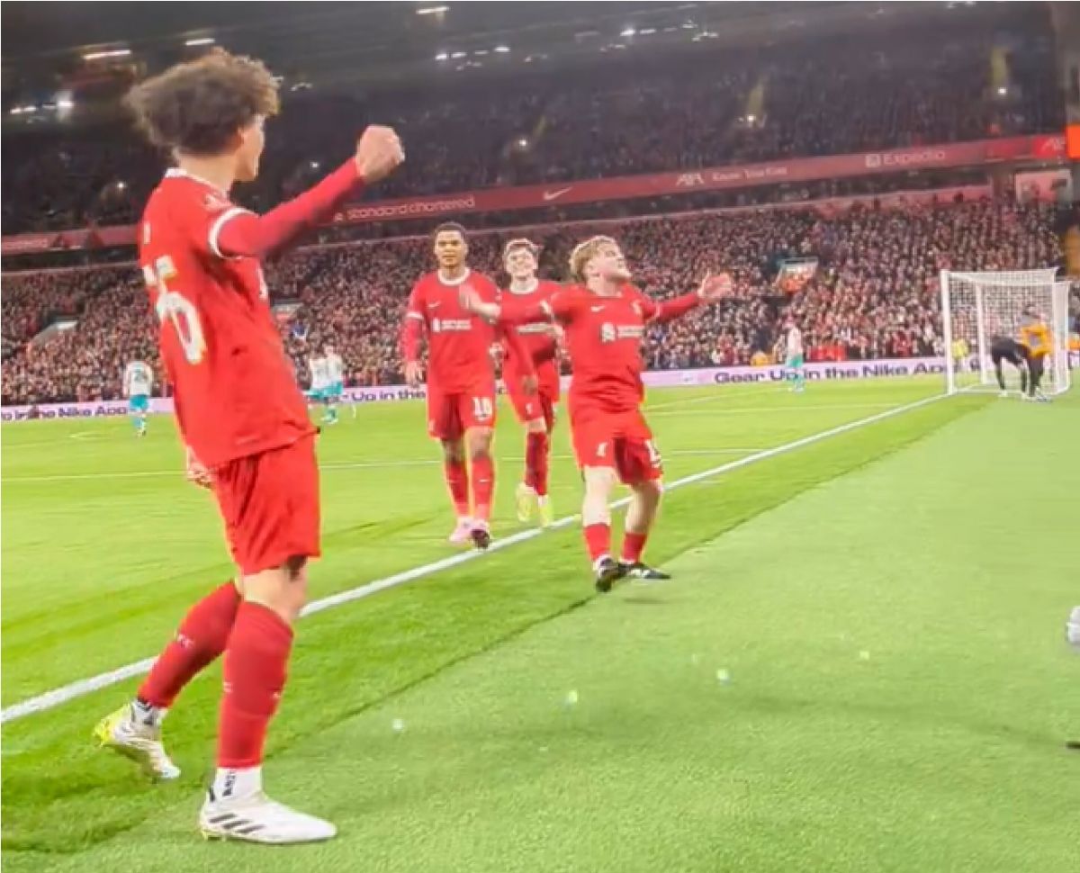 (Video) Watch how Jayden Danns celebrated his 1st senior goal for Liverpool