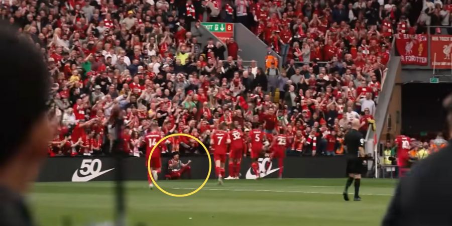 Footage emerges of Danns as Liverpool ballboy; celebration is amazing