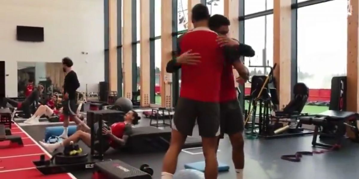 Liverpool fans will love Van Dijk's heartfelt message to teammate in gym