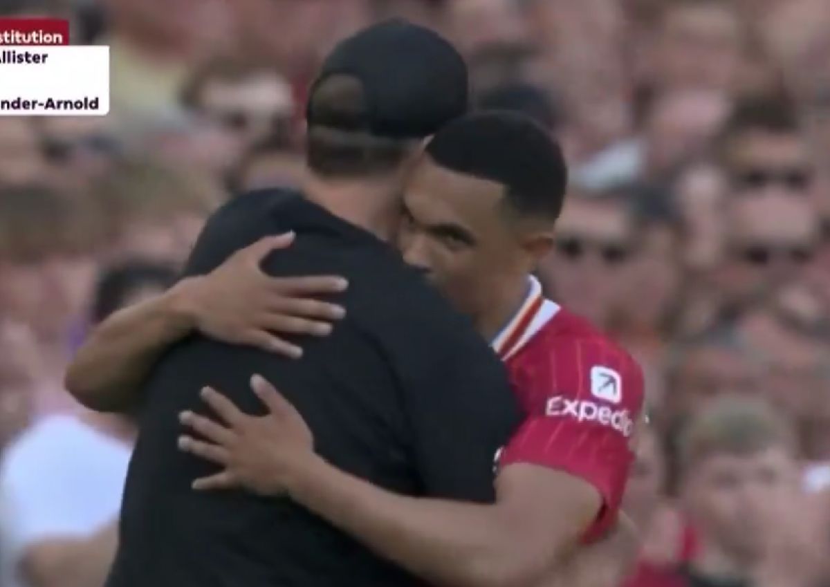 Extra special hug between Klopp and Trent will have fans welling up
