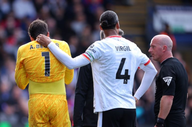Alisson set to undergo scan on hamstring injury as Liverpool wait nervously
