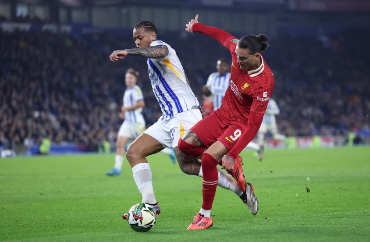 (Video) Darwin Nunez indulges in mind games for Brighton free-kick