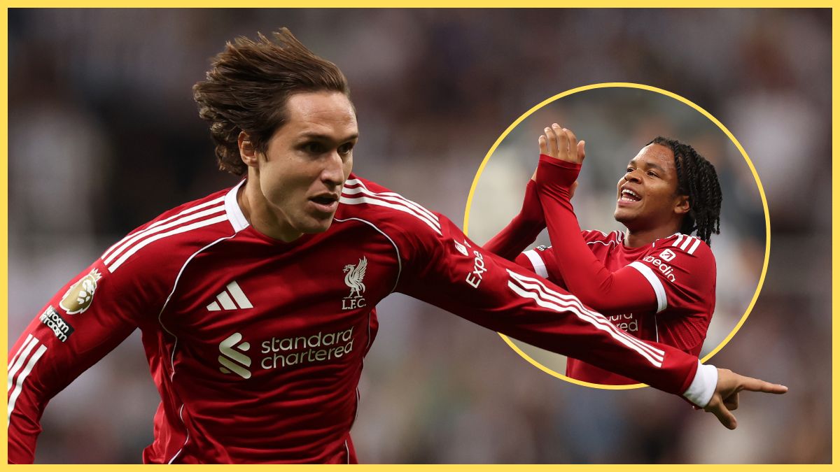 How Federico Chiesa reacted to Rio Ngumoha's goal vs Newcastle