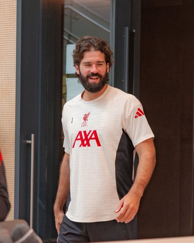 Alisson back training with Liverpool ahead of Community Shield
