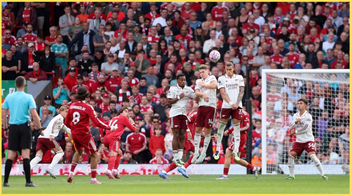 (Video) Szoboszlai free kick looks even more spectacular from refcam view