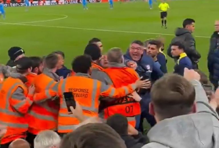 (Video) Atletico staff member appears to spit at Liverpool fans at Anfield