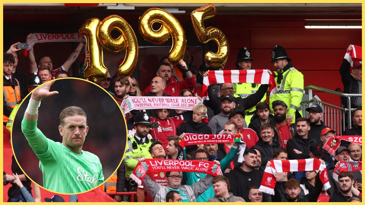 How Pickford reacted to chants from Liverpool fans at Anfield on Saturday