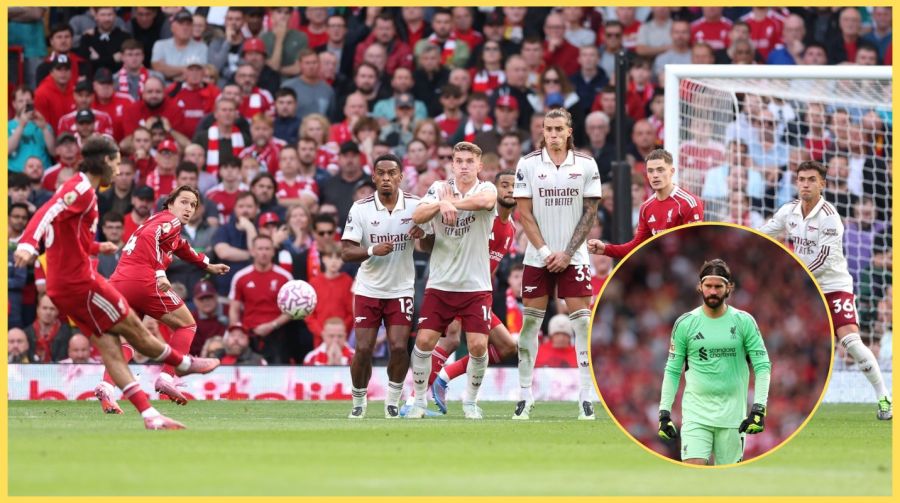 (Video) What Alisson did just before Szoboszlai free kick v Arsenal