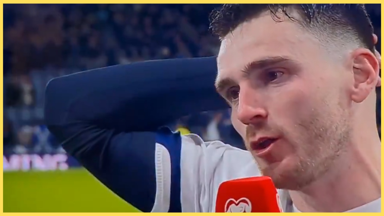 Andy Robertson praised after emotional post-match interview