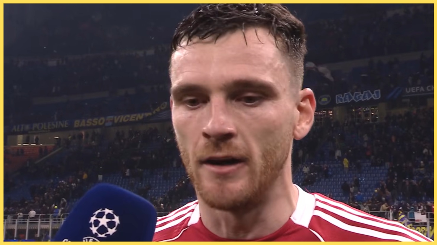 Andy Robertson praised after emotional post-match interview
