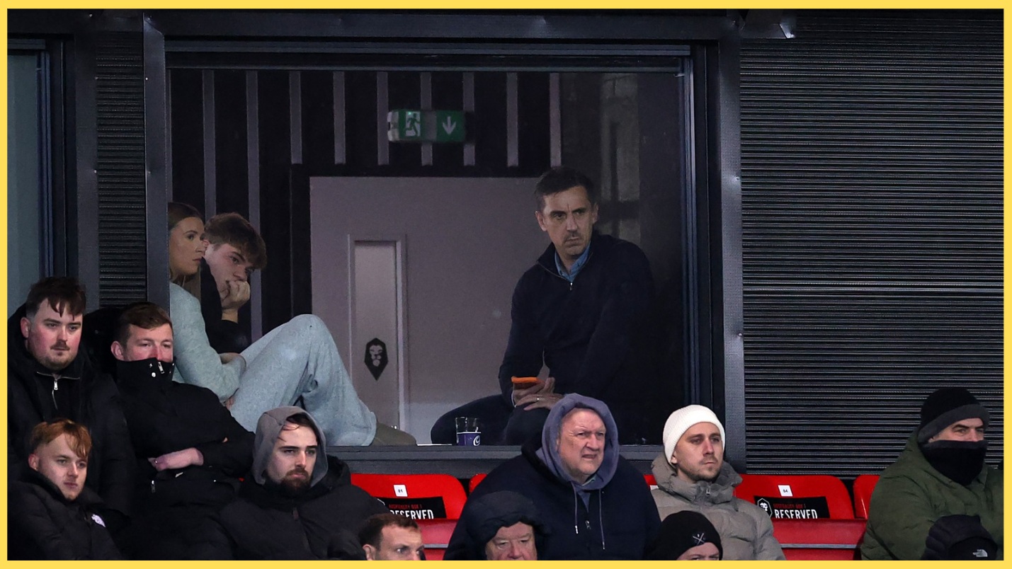 Gary Neville unimpressed by 'clumsy' Trossard challenge on Wirtz