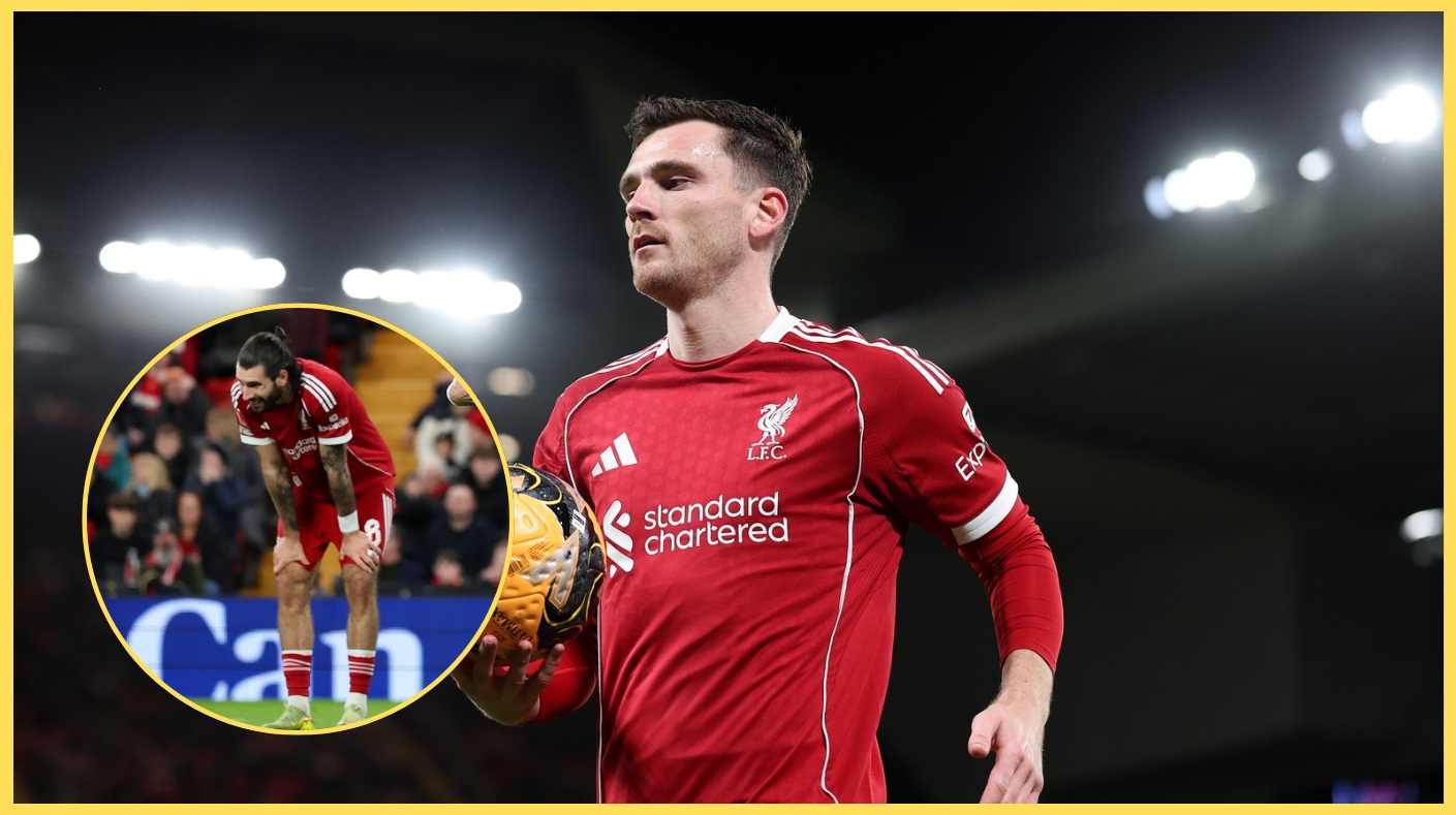 Andy Robertson irked by 'frustrating' Szoboszlai error v Barnsley
